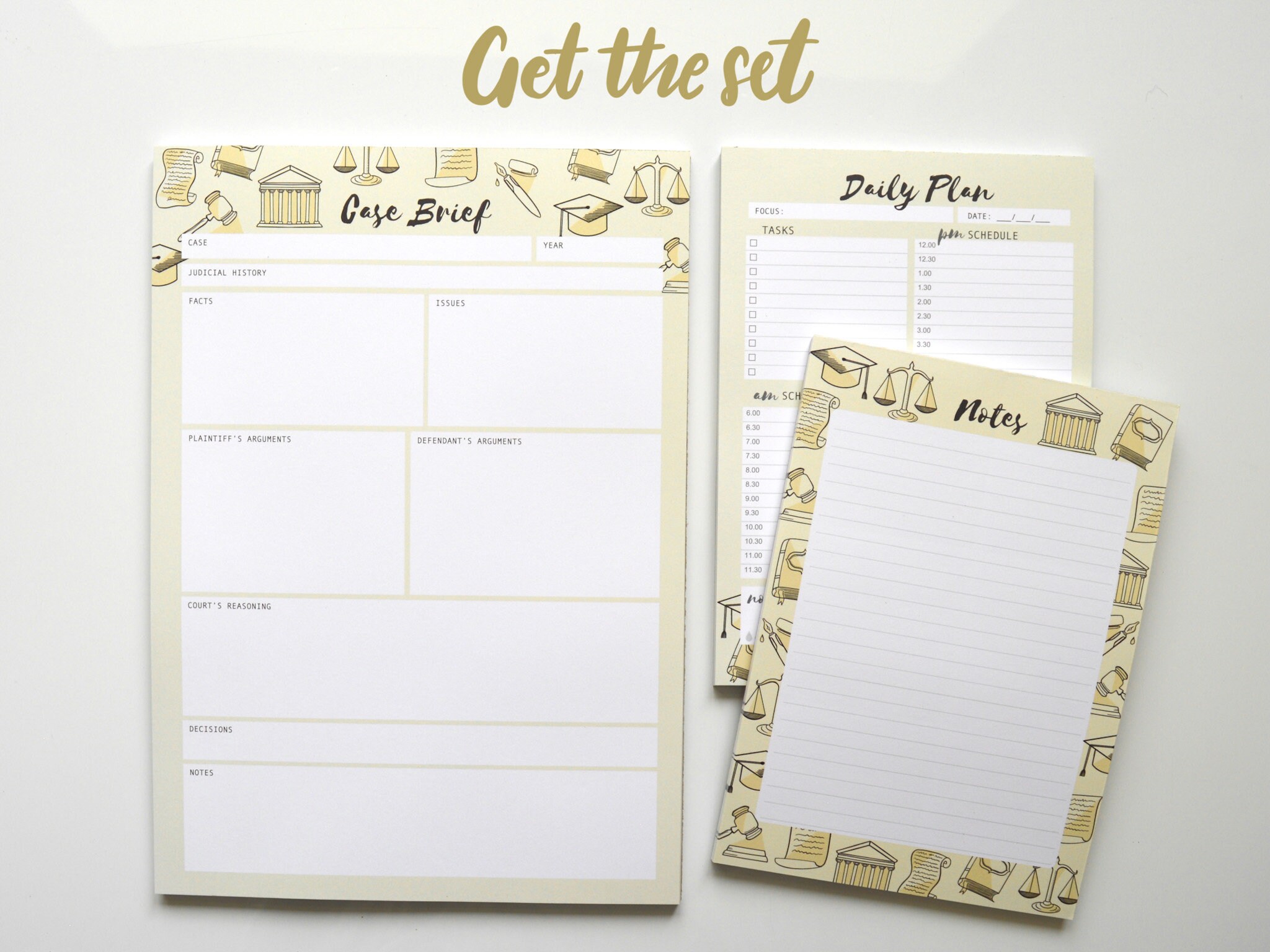 Law Case Brief A4 Notepad Law Student Case Notes Template | Etsy