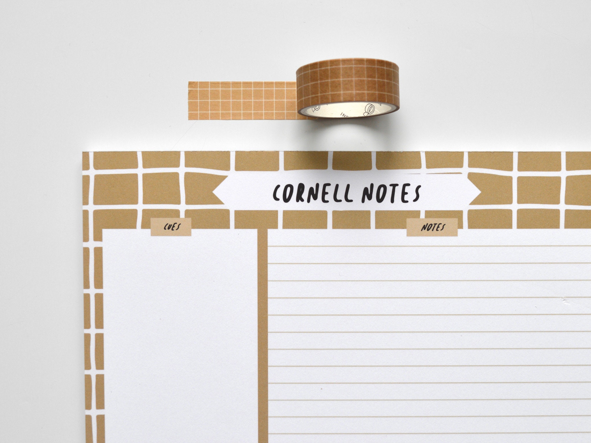 Coffee Grid A4 Cornell Notepad Cornell Notes Template - Etsy