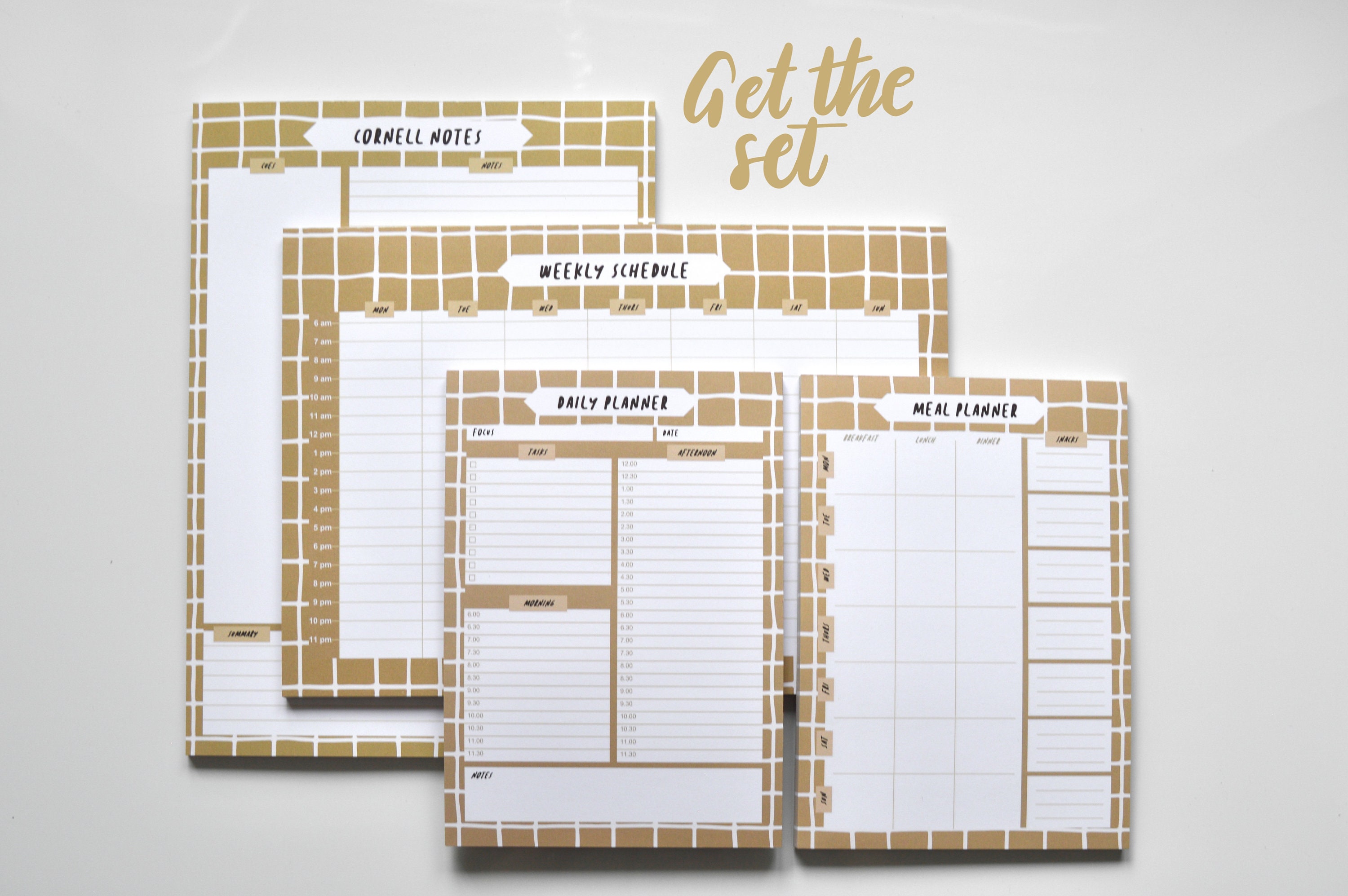 Coffee Grid A4 Weekly Schedule Planner Desk Pad Weekly - Etsy UK