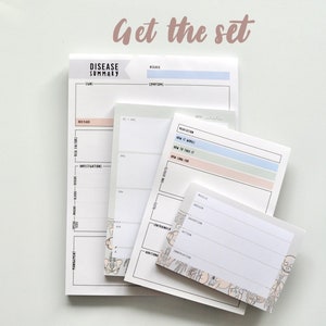A4 Disease Summary Notepad for Medical Students, Nursing Students ...