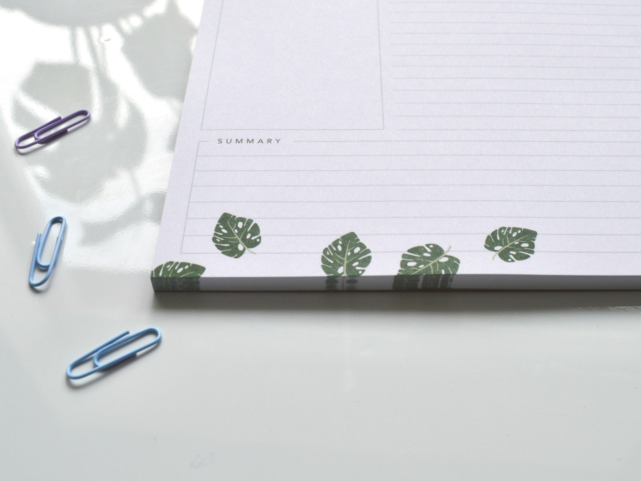 Monstera A4 Cornell Notepad Student Notepad Template Gifts - Etsy