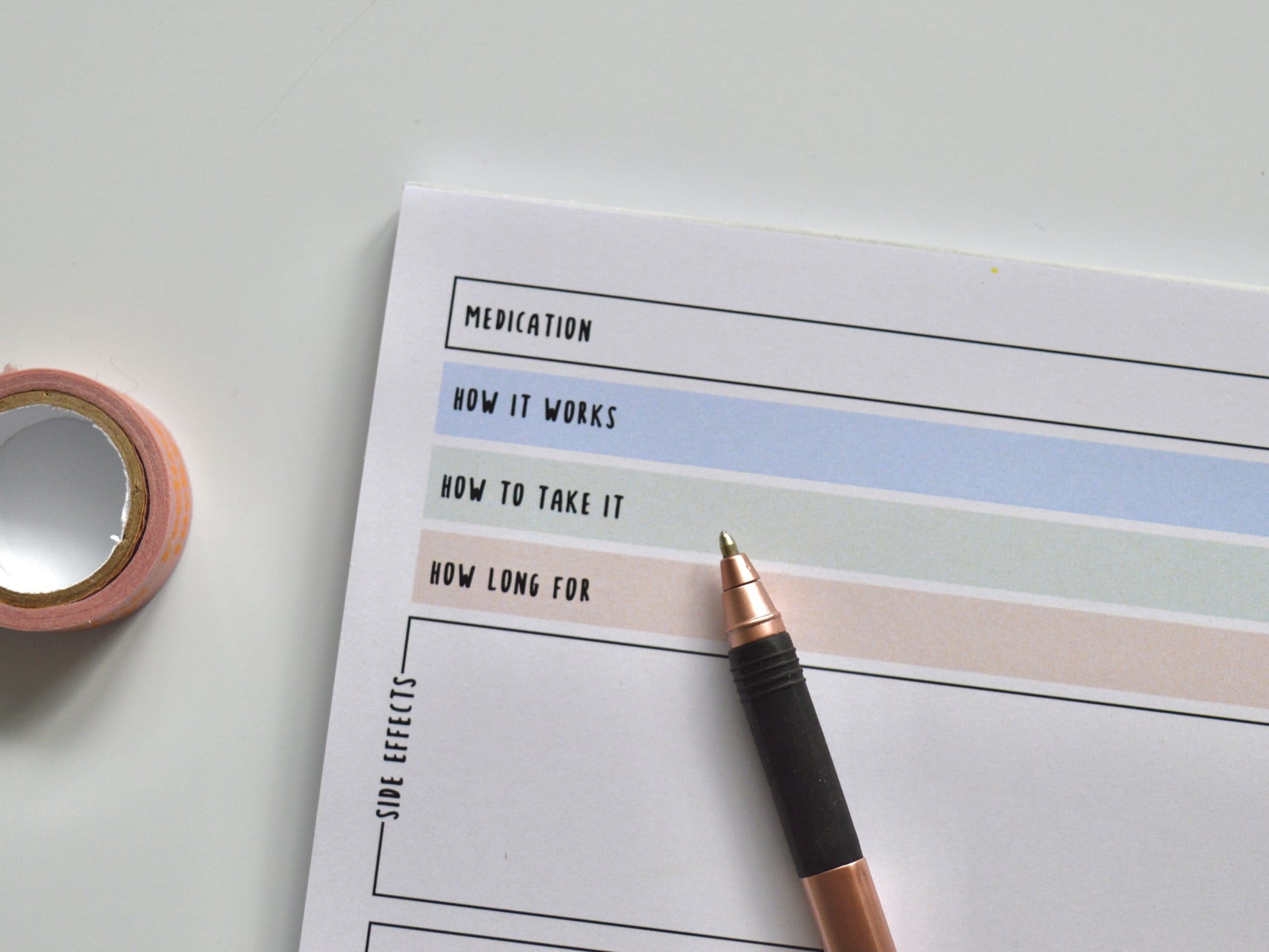 Medication Summary Notepad for Medical Students Pharmacy | Etsy UK