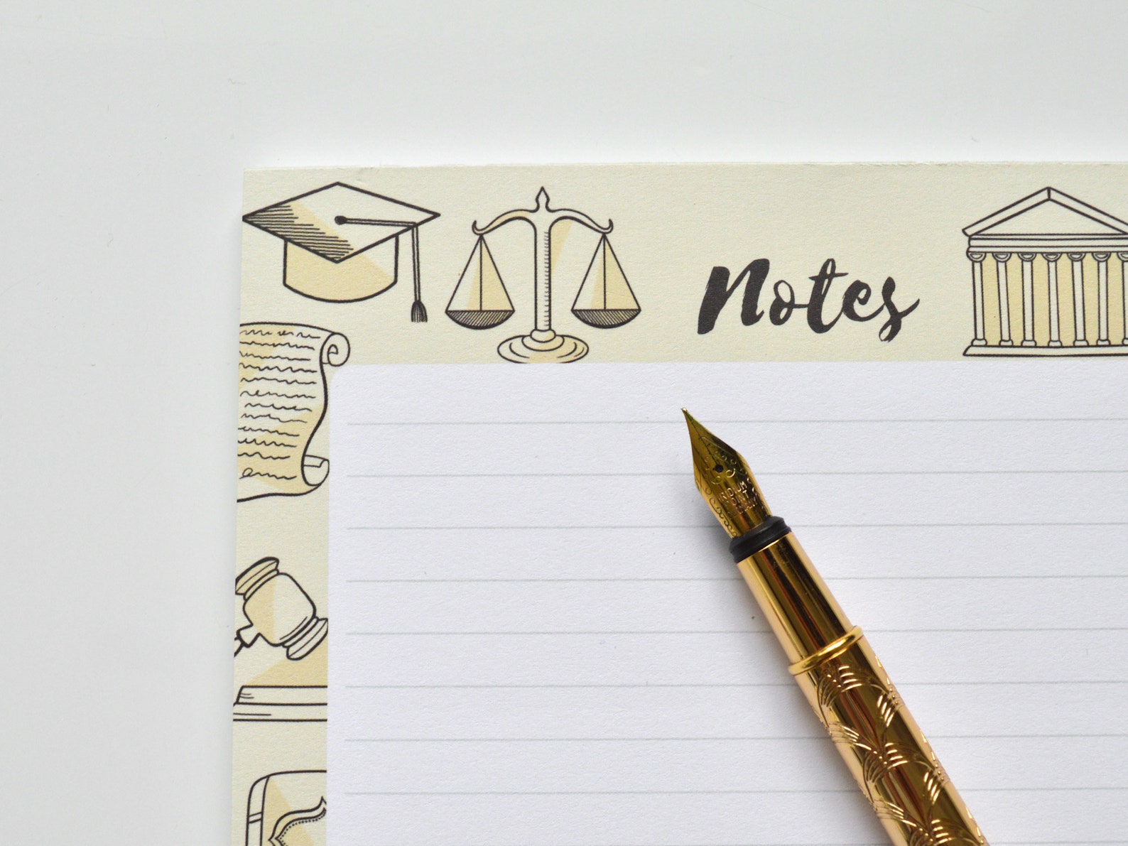 Law Design A5 Notepad | Desk Pad Planner, Law Student Notes, Law ...