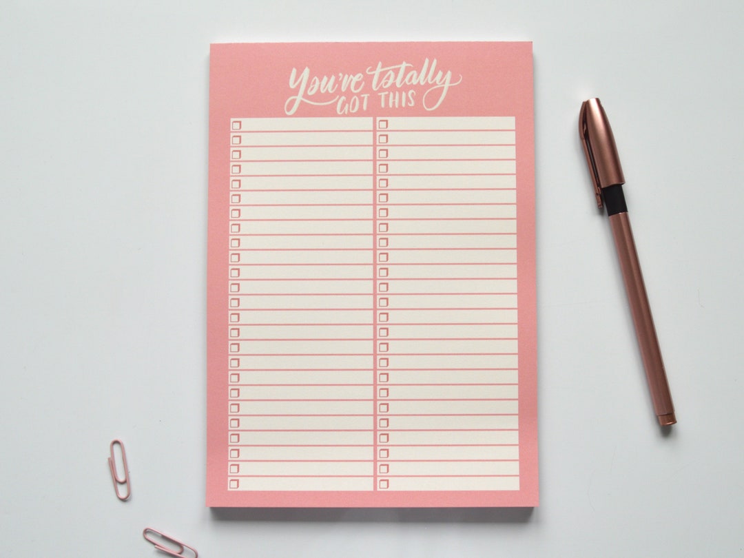 Pink A5 to Do List Desk Pad | Gifts for Stationery Lover, Daily ...