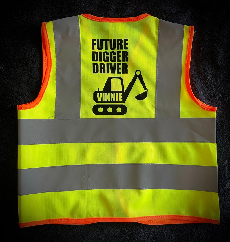 Future Digger Driver - High Vis - Digger Fan- Personalised Digger Top ...