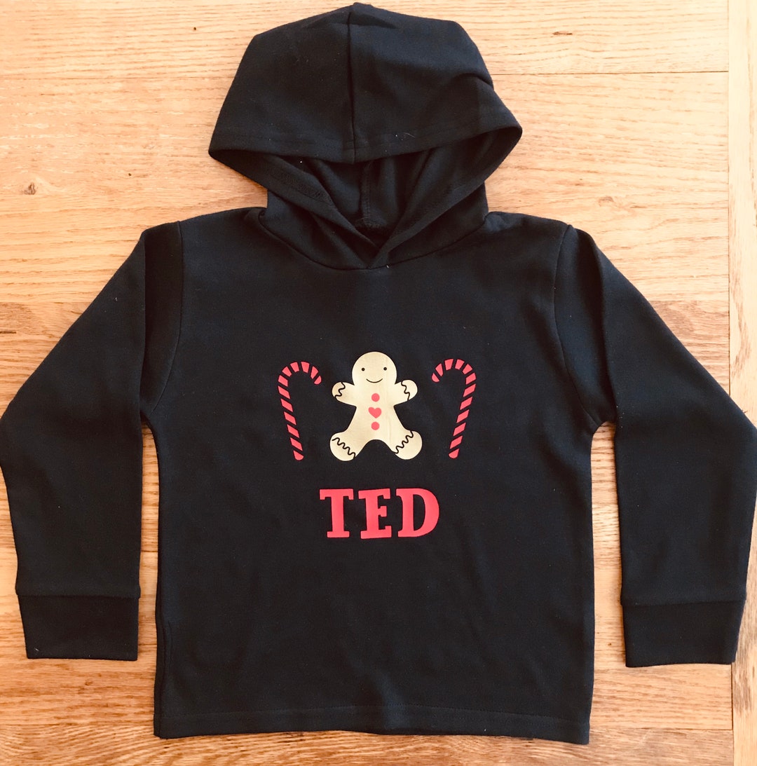 Christmas Hoodie - Gingerbread Man - Personalised Christmas Jumper ...