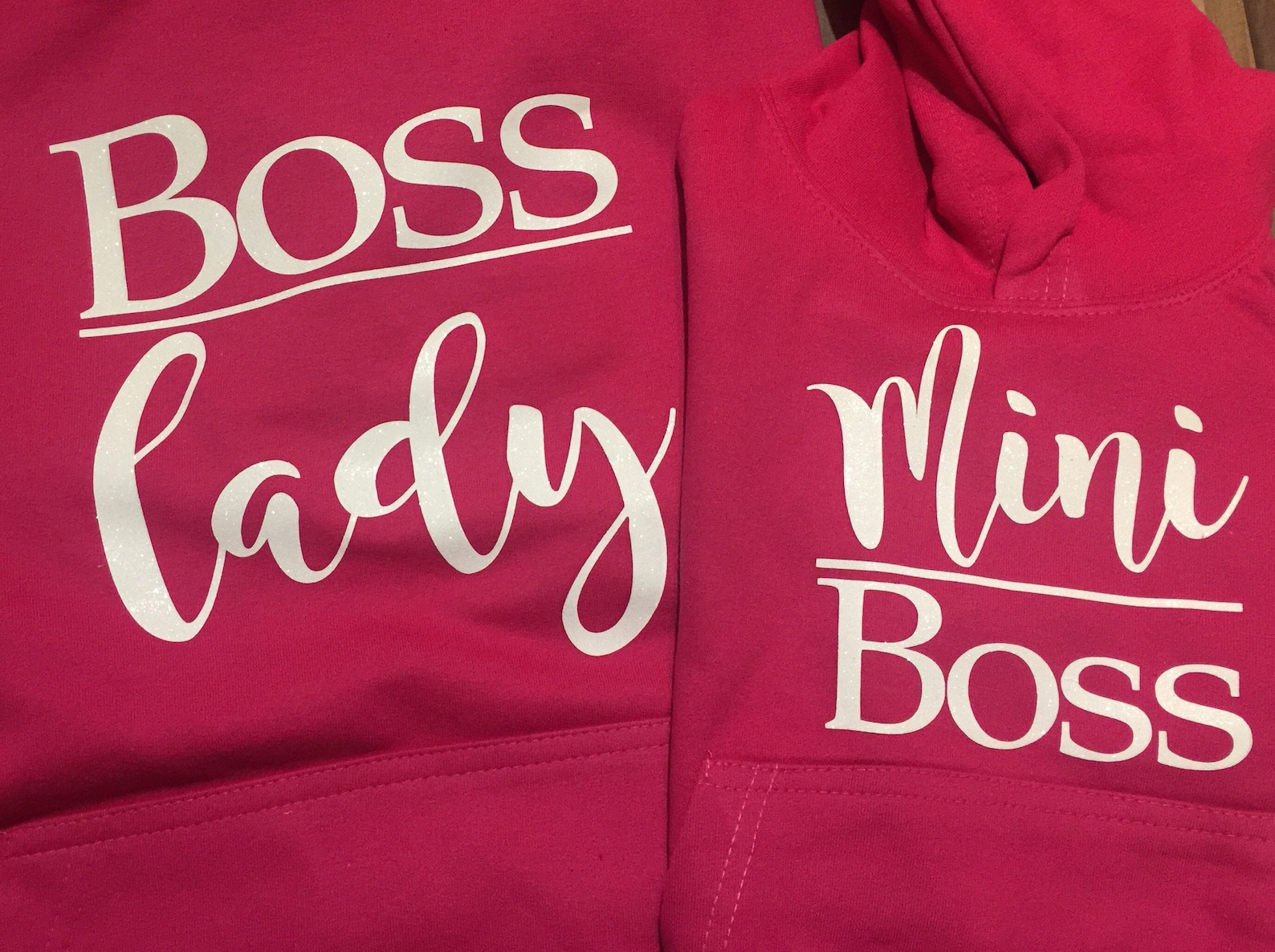 Boss Lady and Mini Boss Matching Hoodies – Mum & Daughter Set - Etsy