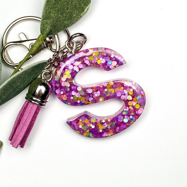 Initial Keychain - Etsy