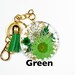 Flower Resin Keychain, White Pressed Dried Daisy Key Chain, Handmade ...