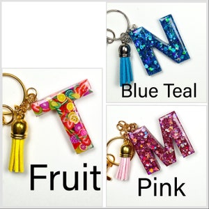 Custom Gold Letter Keychain, Alphabet Initial Birthday Gift, Glitter ...