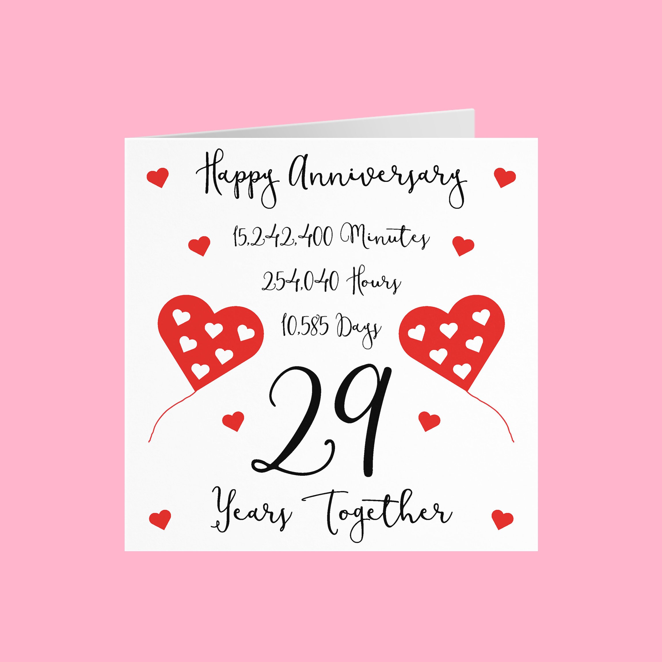 29th Wedding Anniversary Card 29 Years Together Happy Etsy 29th-wedding-anniversary-card-29-years-together-happy-etsy