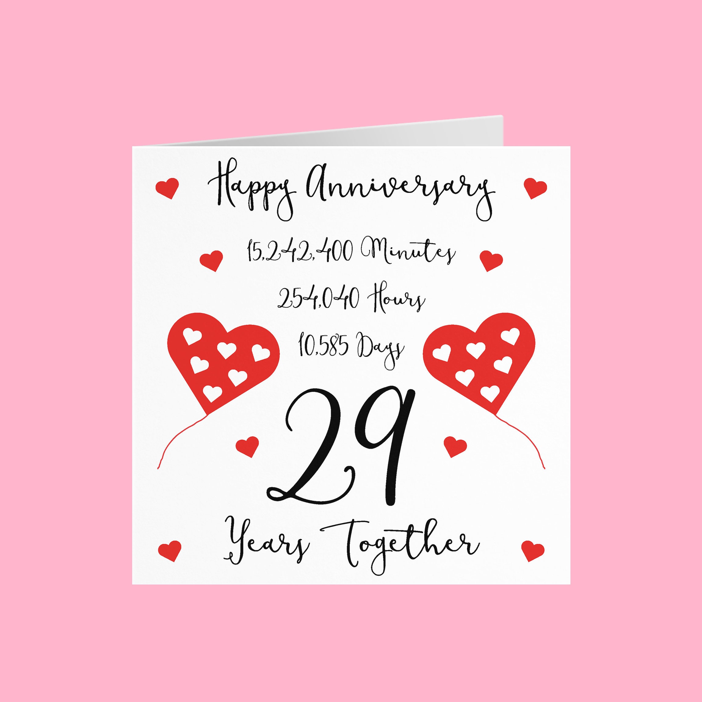 29th Wedding Anniversary Card 29 Years Together Happy Etsy 29th Wedding Anniversary Card 29 Years Together Happy Etsy