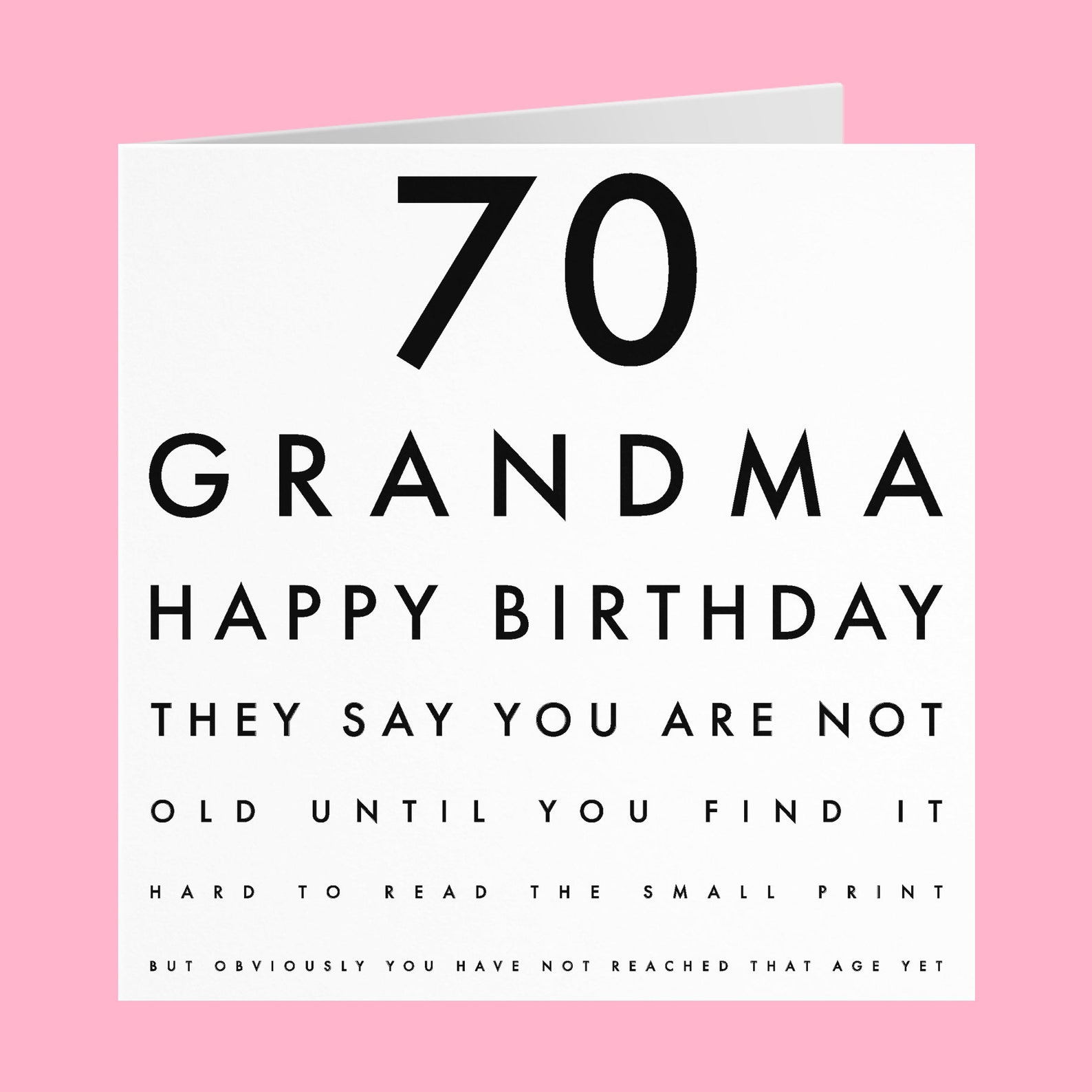Grandma 70th Humorous Birthday Card They Say You Are Not Old Etsy