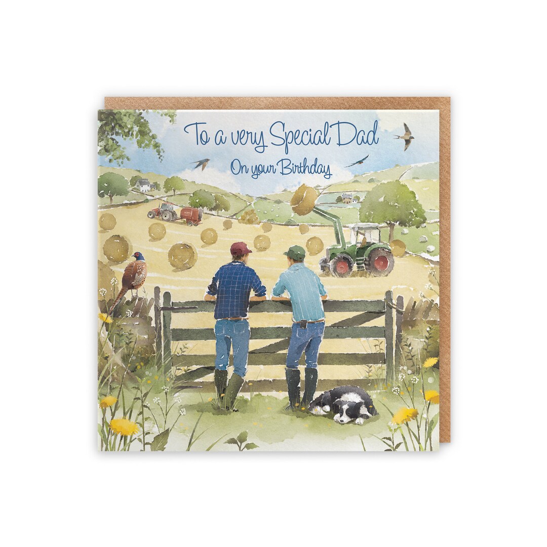 Hunts England Dad Fun Farmers Birthday Card 'haymaking' Farmers and ...