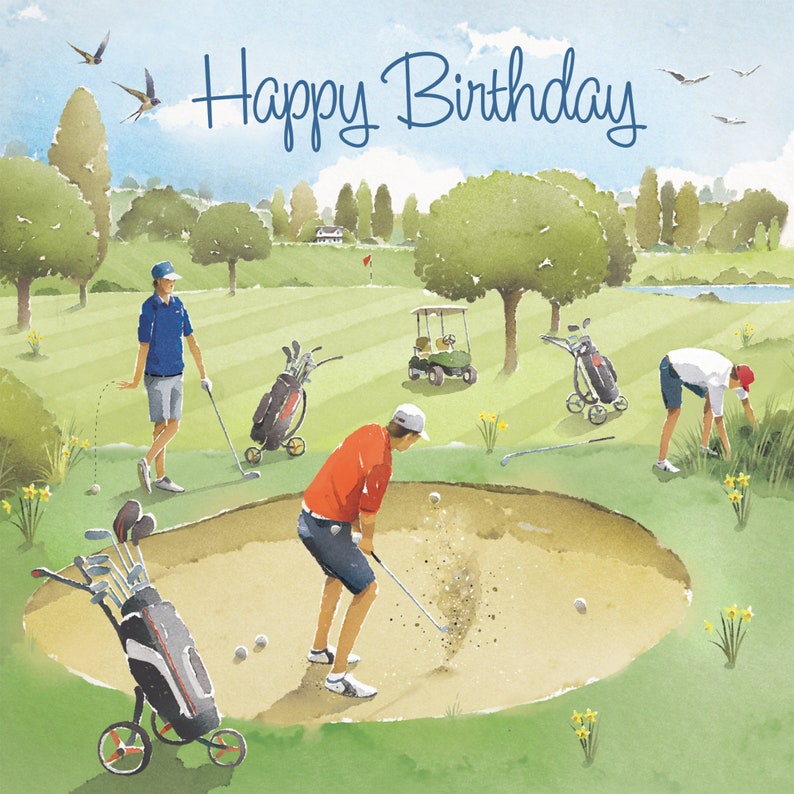 Hunts England Golfing Birthday Card for Men 'golf - Etsy