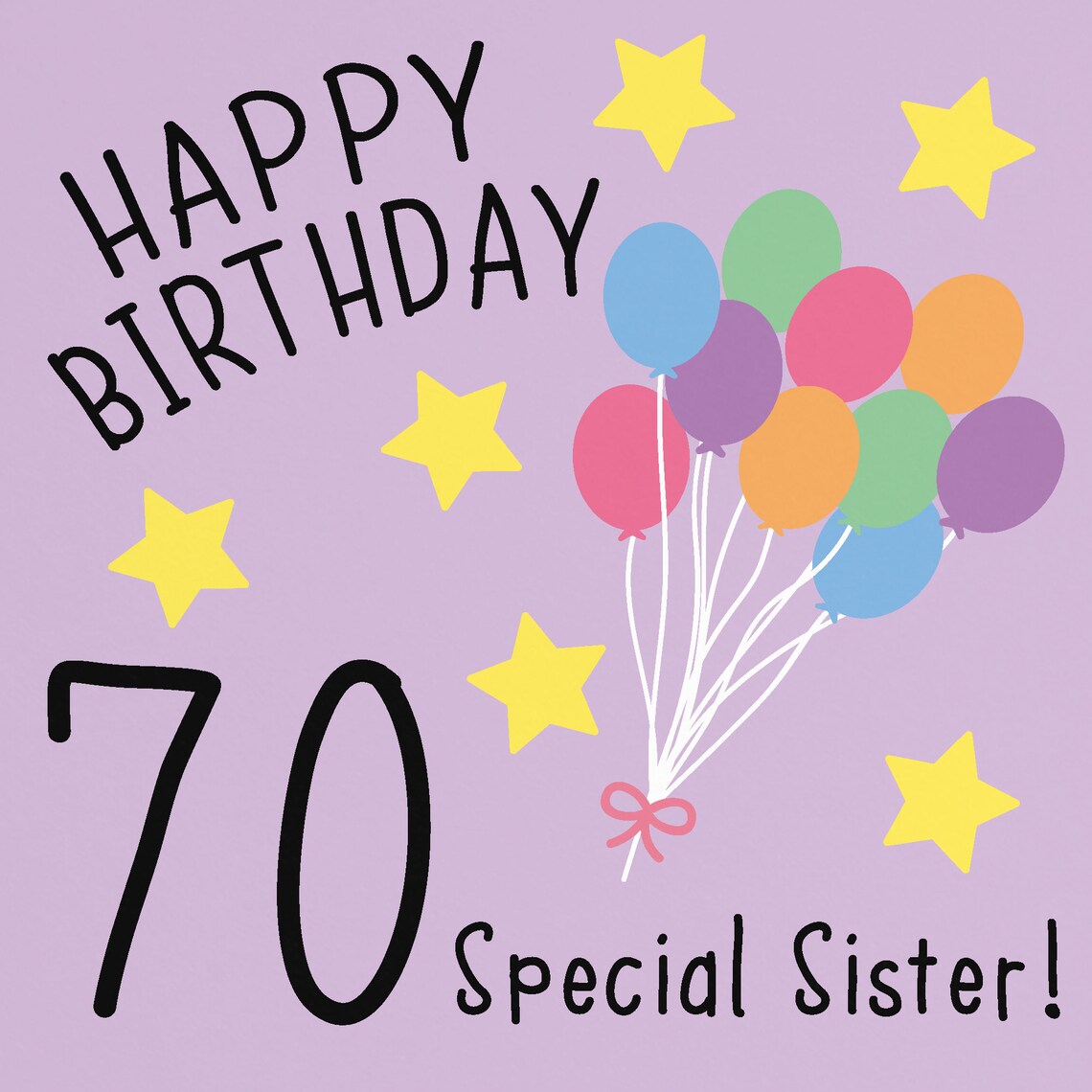 Sister 70th Birthday Card Happy Birthday 70 Special Etsy Sister 70th Birthday Card Happy Birthday 70 Special Etsy