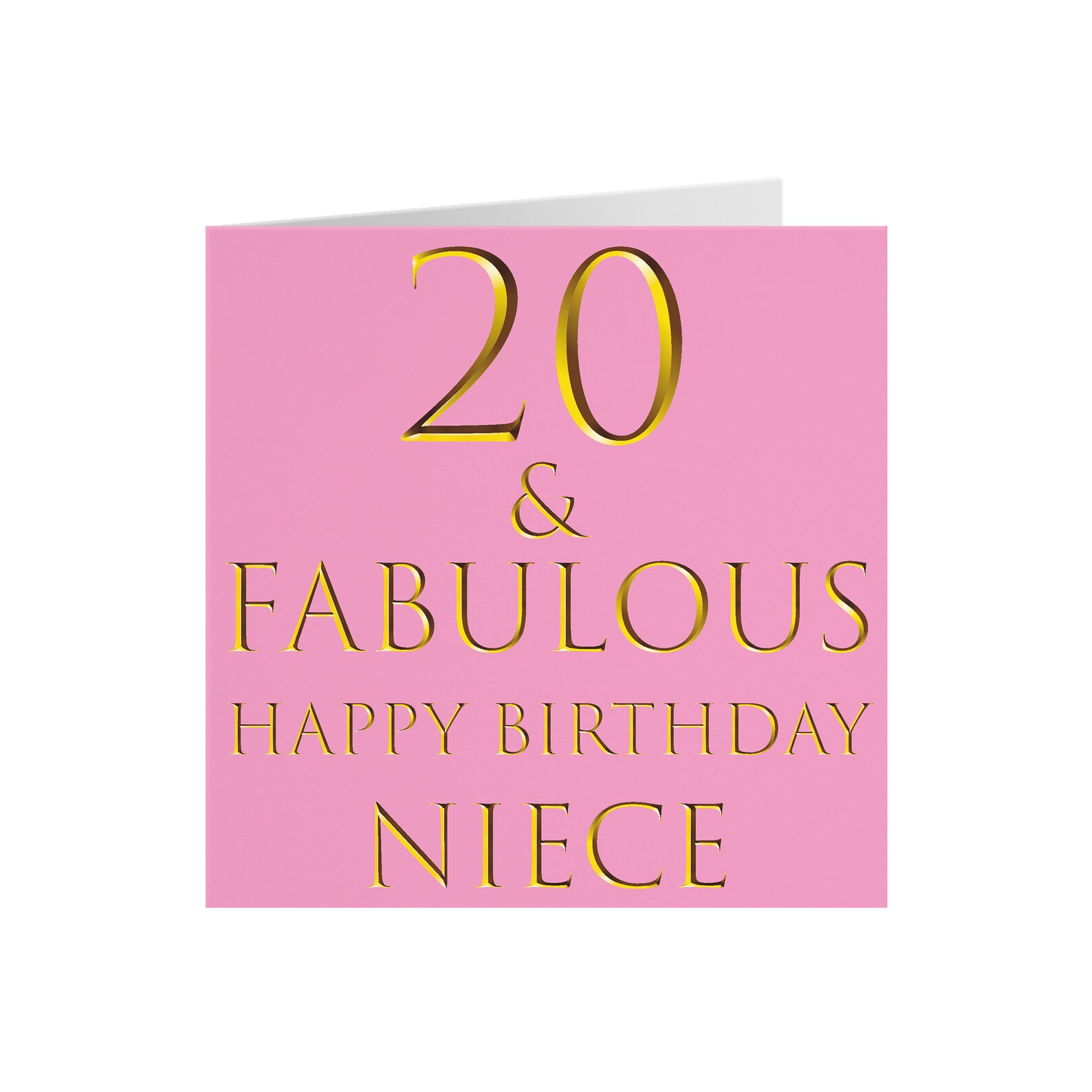 Niece 20th Birthday Card 20 Fabulous Happy Birthday Etsy