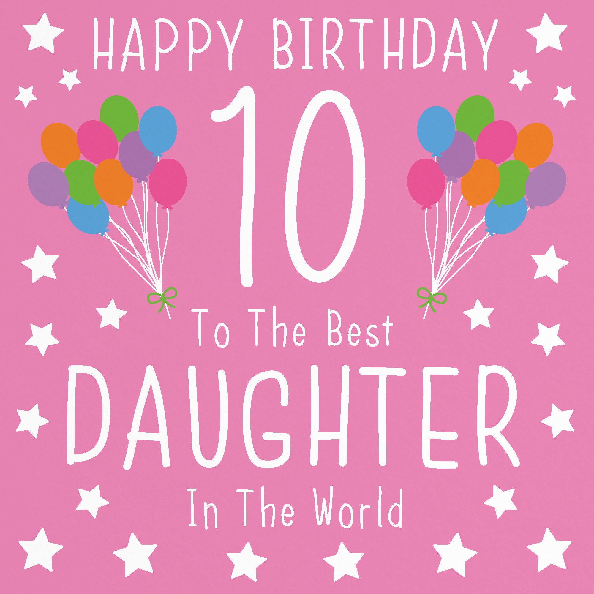Daughter 10th Birthday Card Happy Birthday 10 To The Etsy Uk