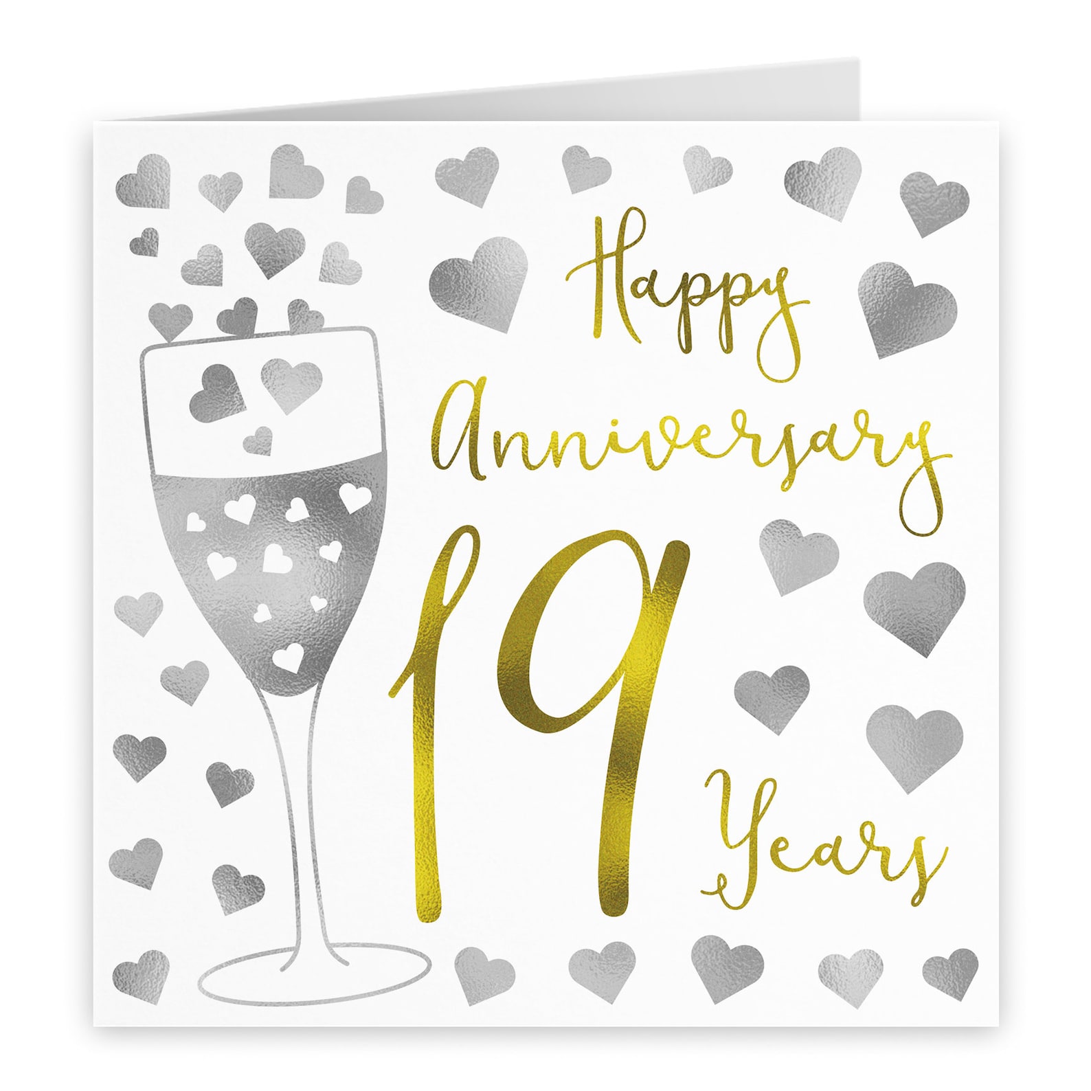 19th Wedding Anniversary Card 'happy Anniversary' - Etsy UK