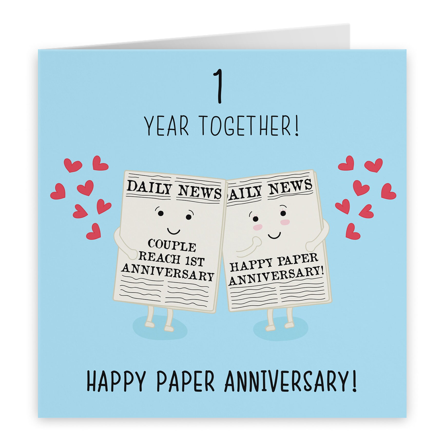 1st Wedding Anniversary Card Paper Anniversary Iconic - Etsy UK