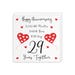 29th Wedding Anniversary Card - 29 Years Together - Happy Anniversary ...