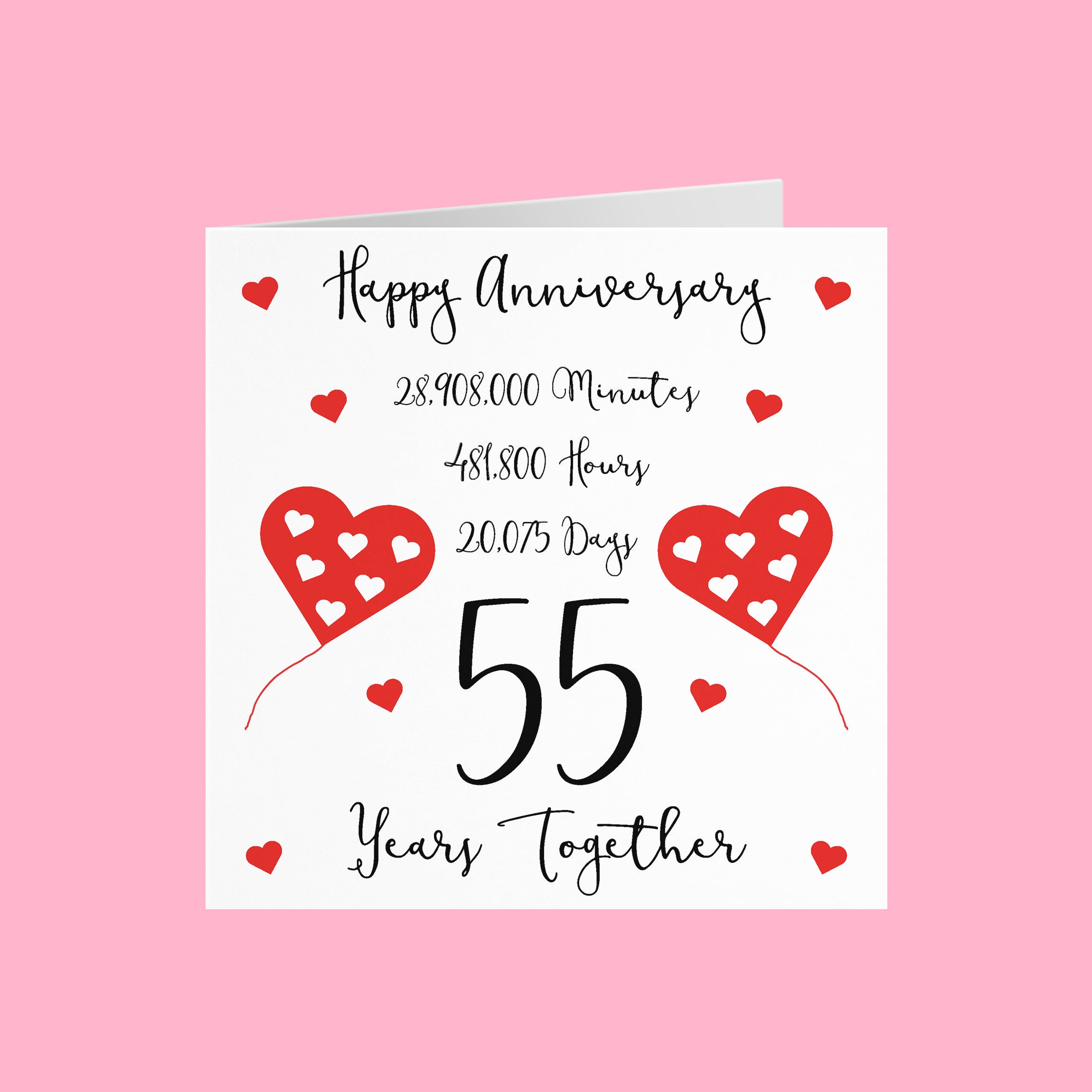 55th Wedding Anniversary Card 55 Years Together Happy Etsy