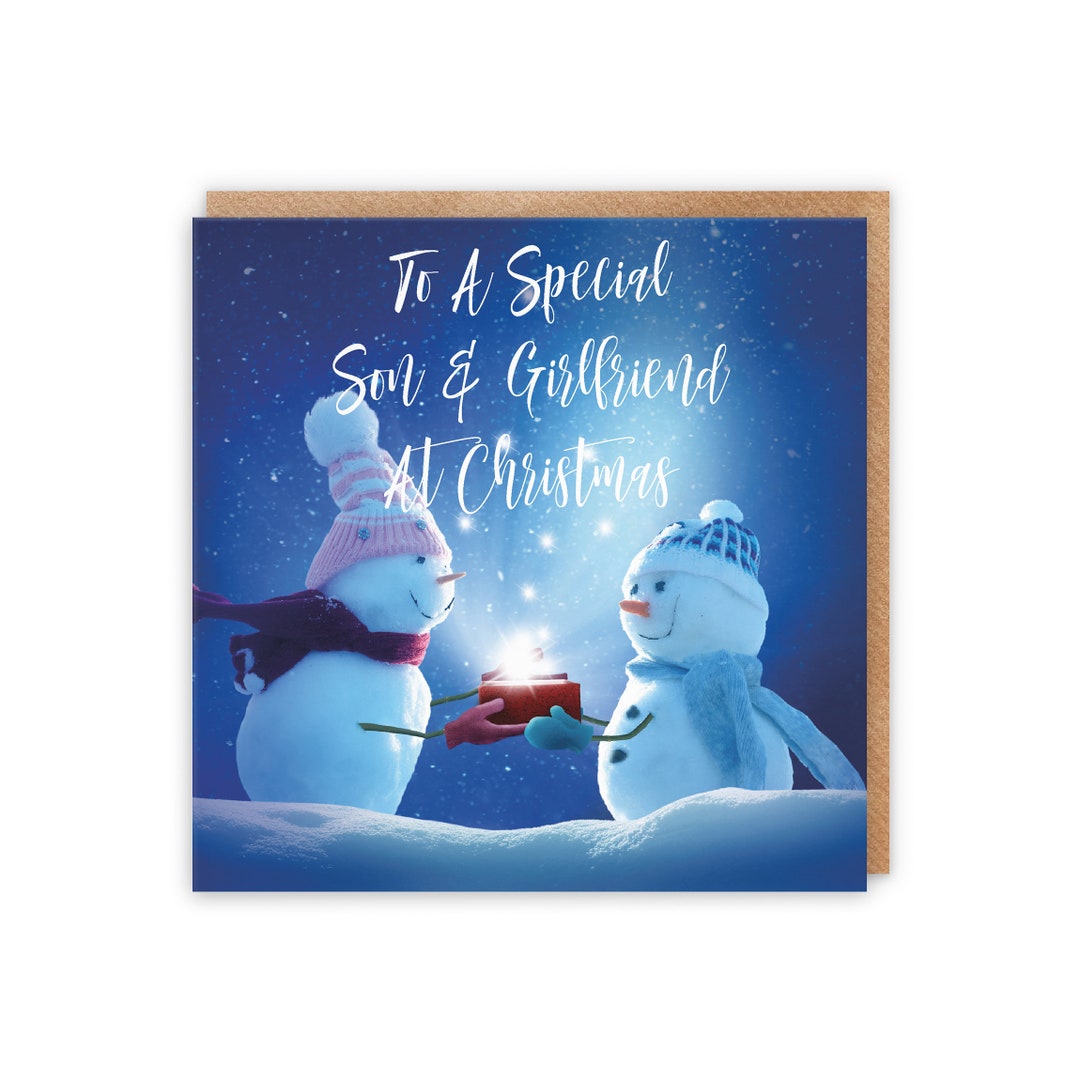 Son And Girlfriend Christmas Card To A Special Son Etsy UK