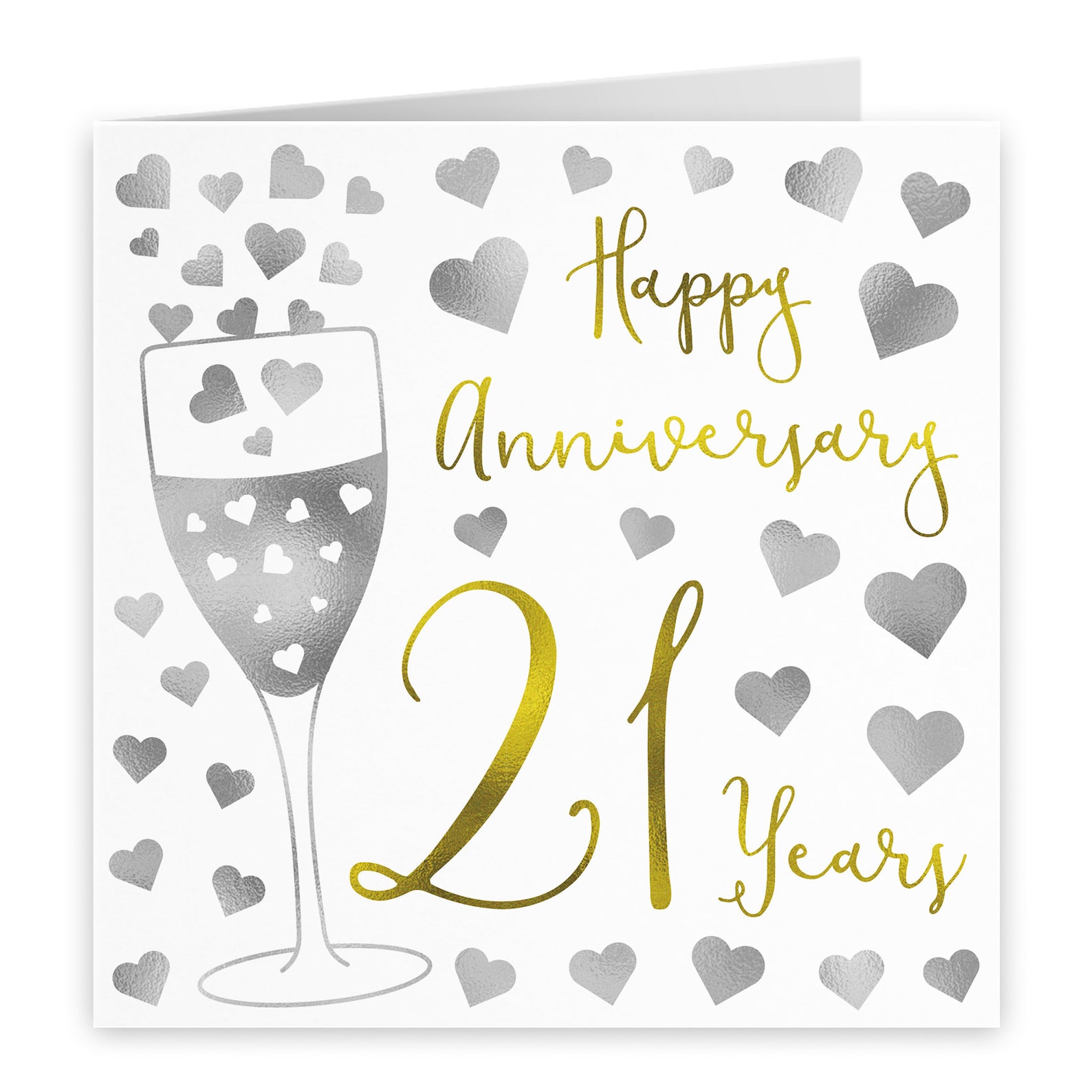 21st Wedding Anniversary Card Happy Anniversary 21 Years - Etsy UK