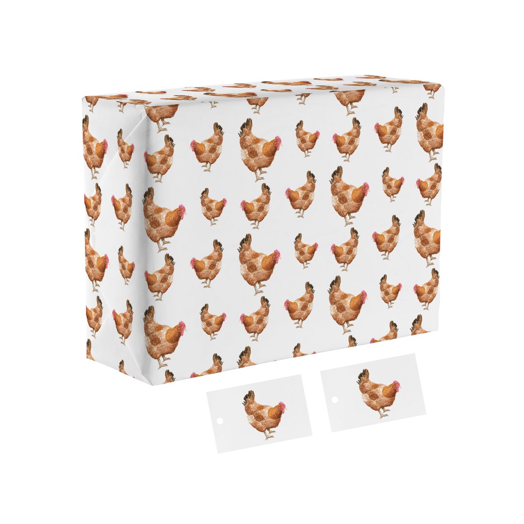 Hunts England Chicken Hens Birthday Fun Wrapping Paper and - Etsy