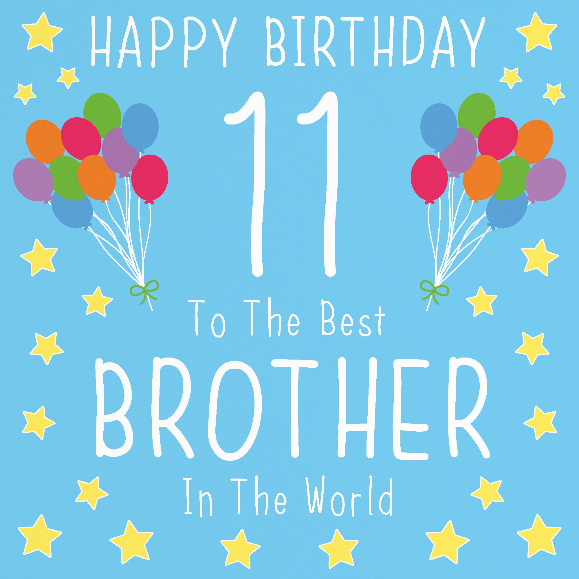Brother 11th Birthday Card Happy Birthday 11 to the Best - Etsy UK