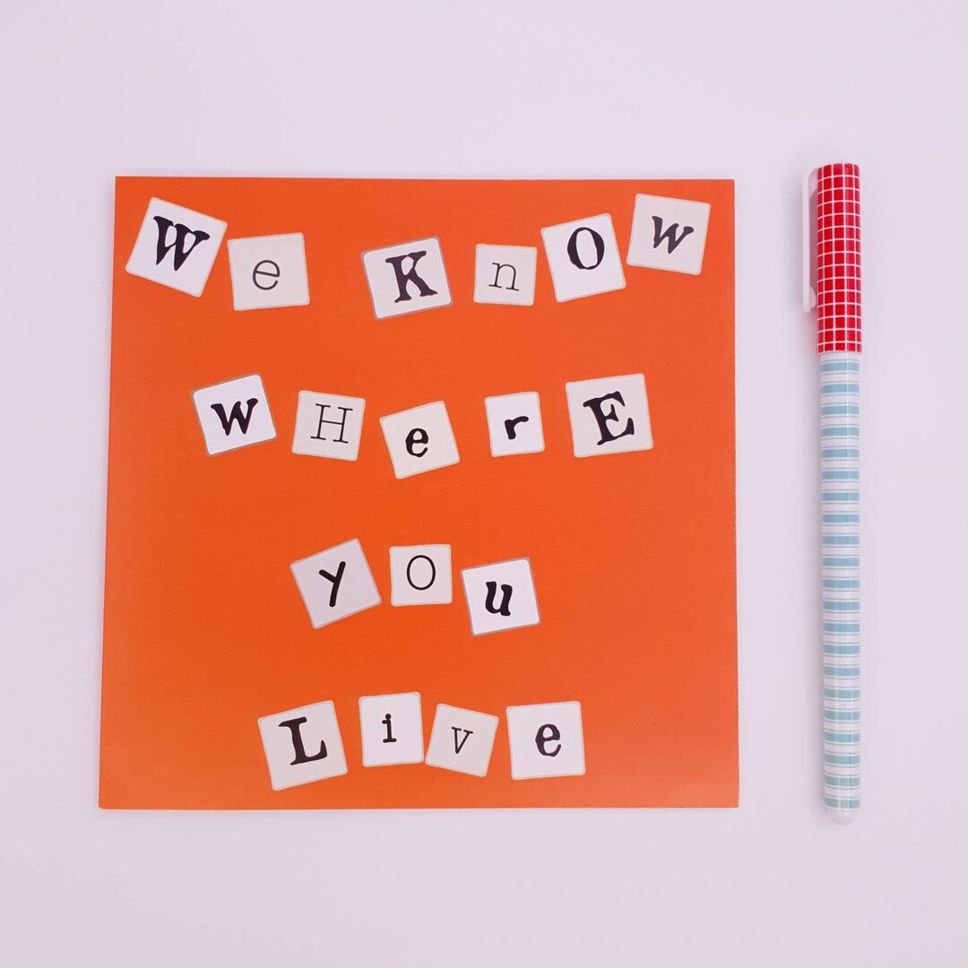 Quality Funny Ransom Note Style Joke New Home Card 'we - Etsy