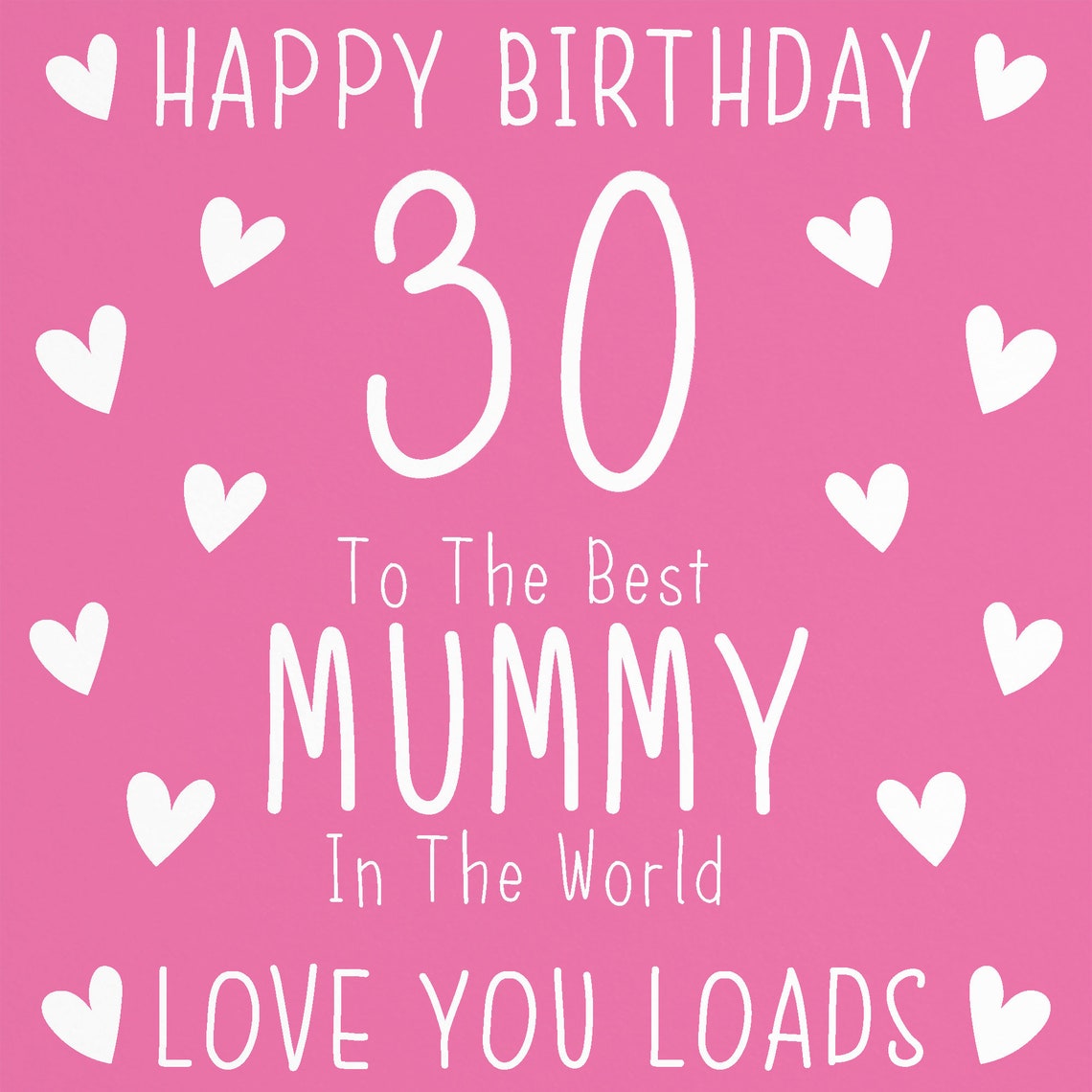 Mummy 30th Birthday Card - Happy Birthday - 30 - to the Best Mummy in ...