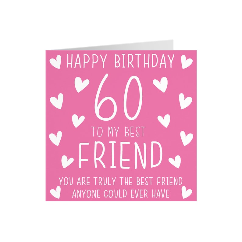 Best Friend 60th Birthday Card 60 to My Best Friend You | Etsy UK