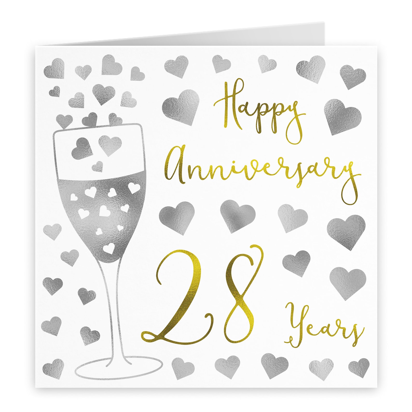 28th Wedding Anniversary Card Happy Anniversary 28 Years - Etsy UK