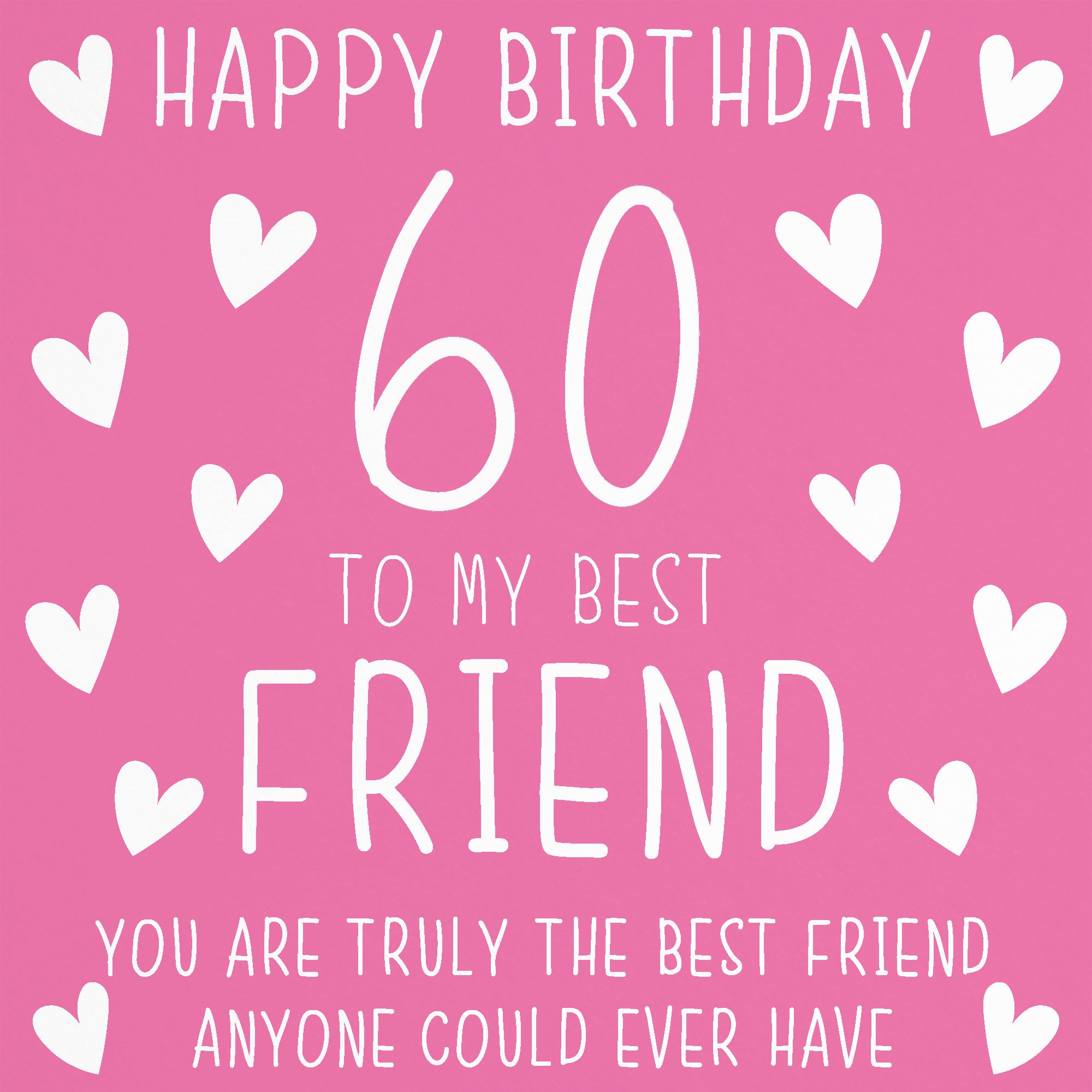 Best Friend 60th Birthday Card 60 to My Best Friend You | Etsy UK