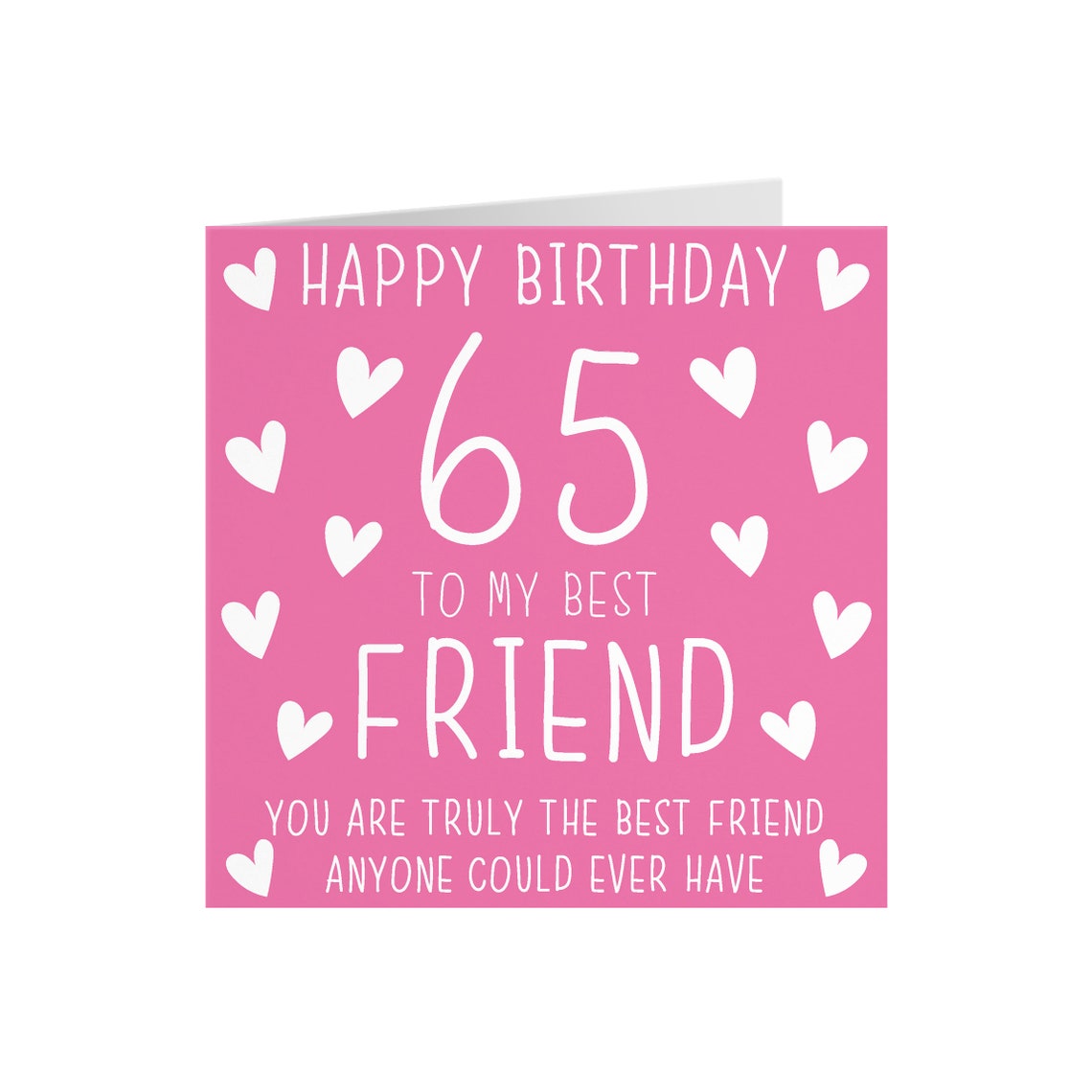 Best Friend 65th Birthday Card 65 to My Best Friend You - Etsy UK