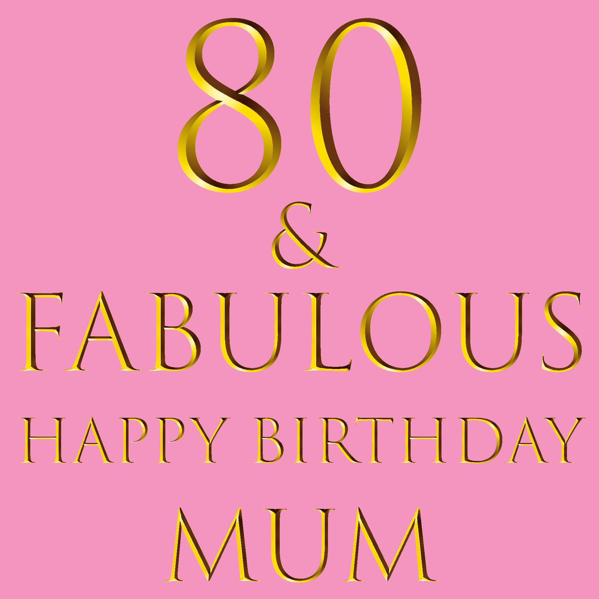 Mum 80th Birthday Card '80 & Fabulous' 'happy - Etsy UK