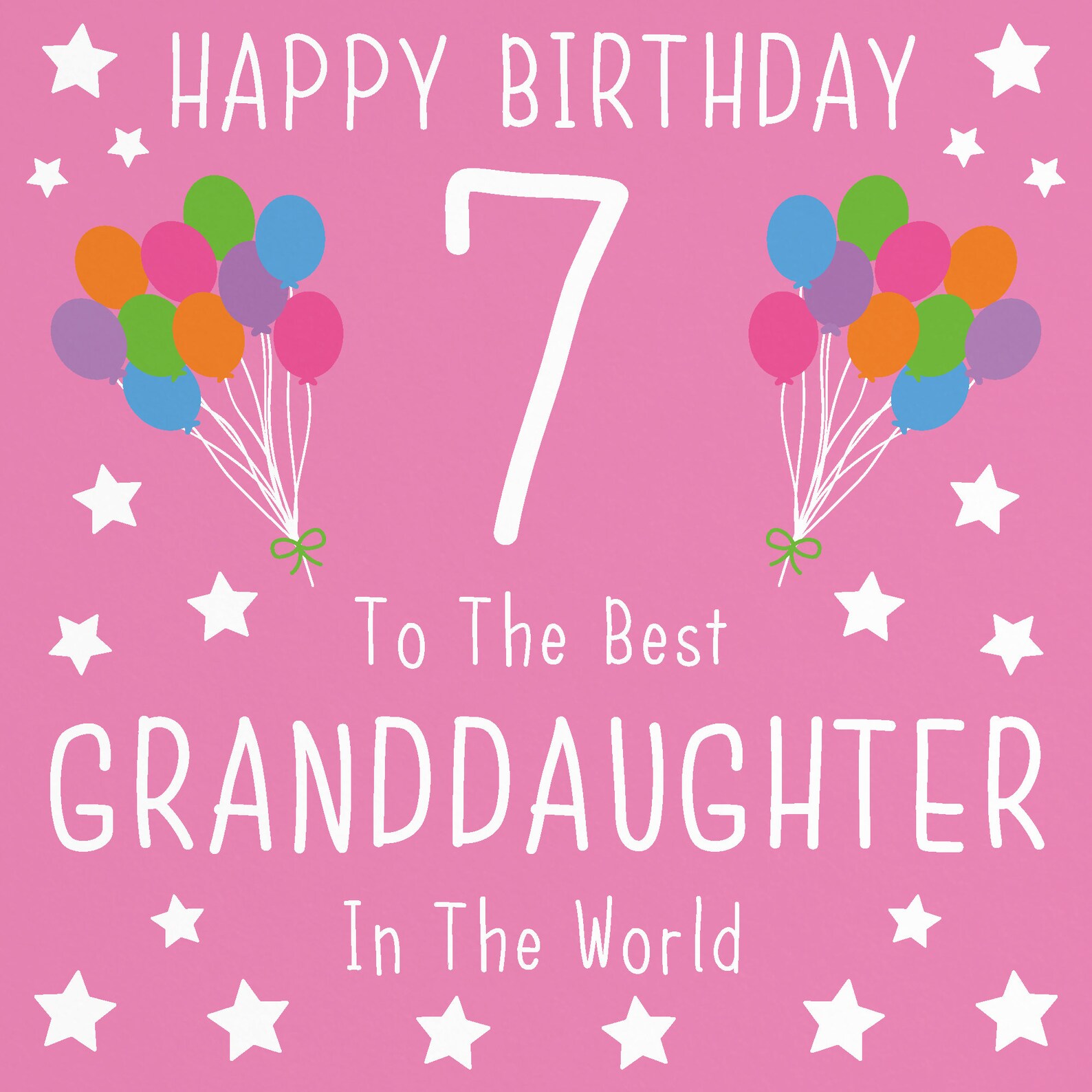 Granddaughter 7th Birthday Card Happy Birthday 7 To The Etsy