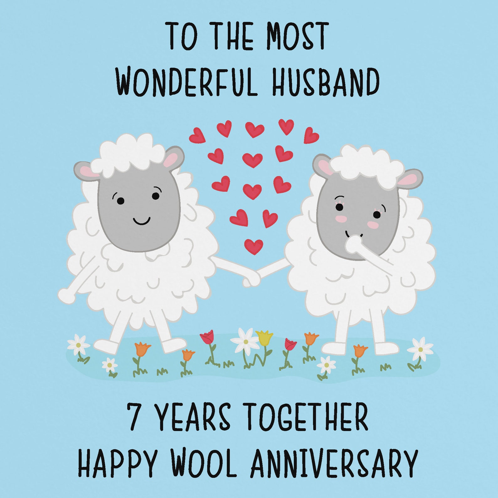 Husband 7th Anniversary Card To The Most Wonderful Husband Etsy husband-7th-anniversary-card-to-the-most-wonderful-husband-etsy