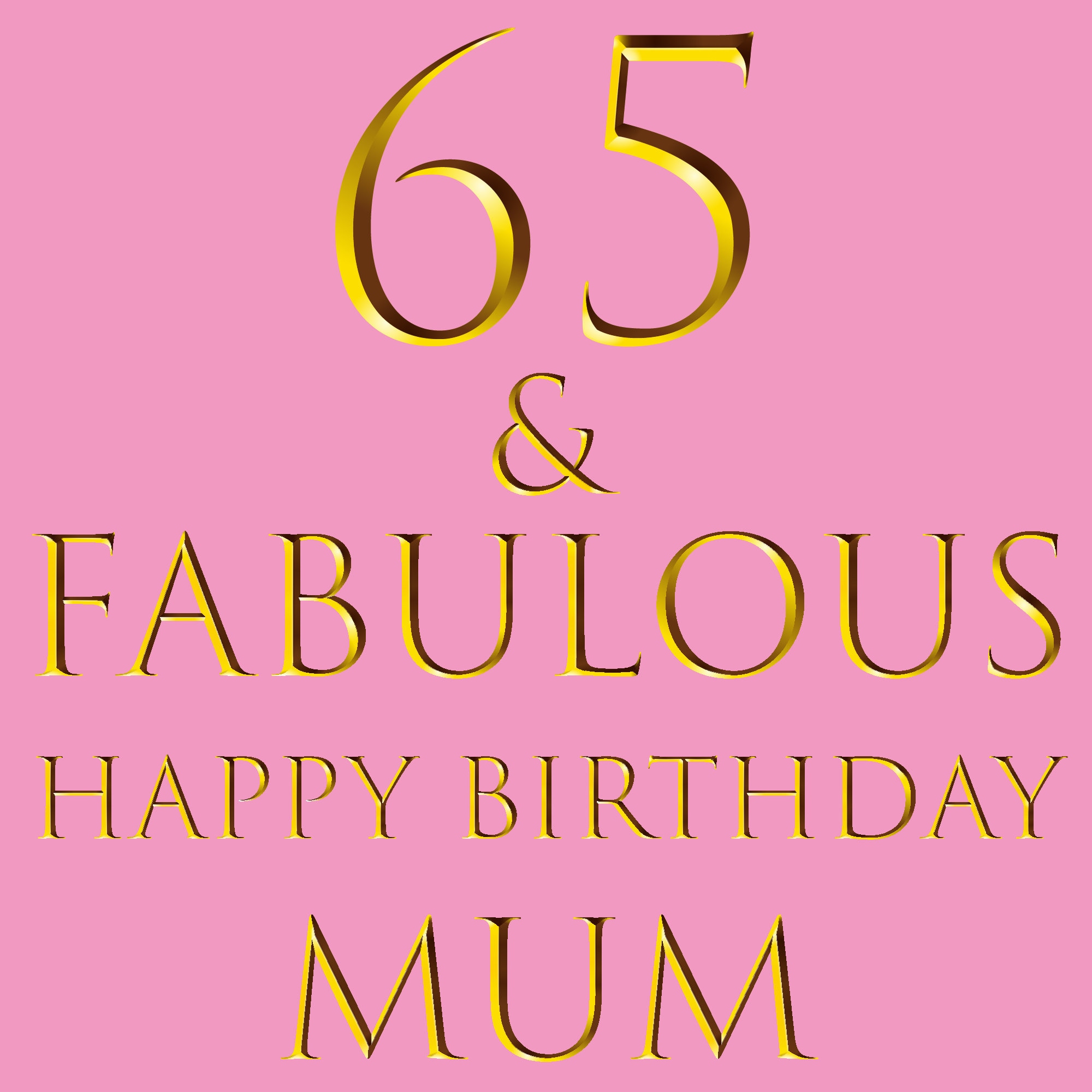 Mum 65th Birthday Card '65 & Fabulous' 'happy - Etsy UK