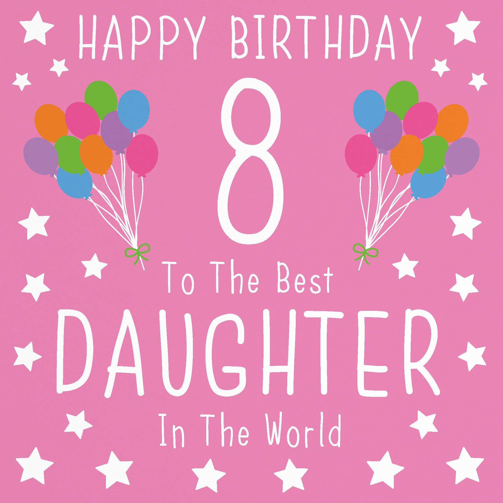 Daughter 8th Birthday Card Happy Birthday 8 to the Best - Etsy UK