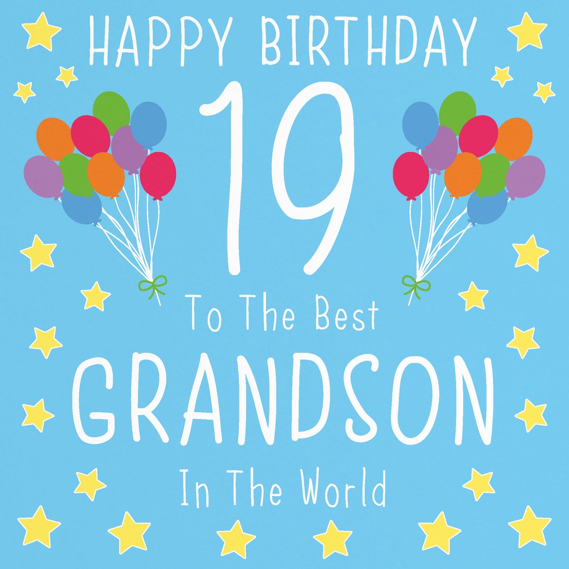 Grandson 19th Birthday Card Happy Birthday 19 To The Etsy Grandson 19th Birthday Card Happy Birthday 19 To The Etsy