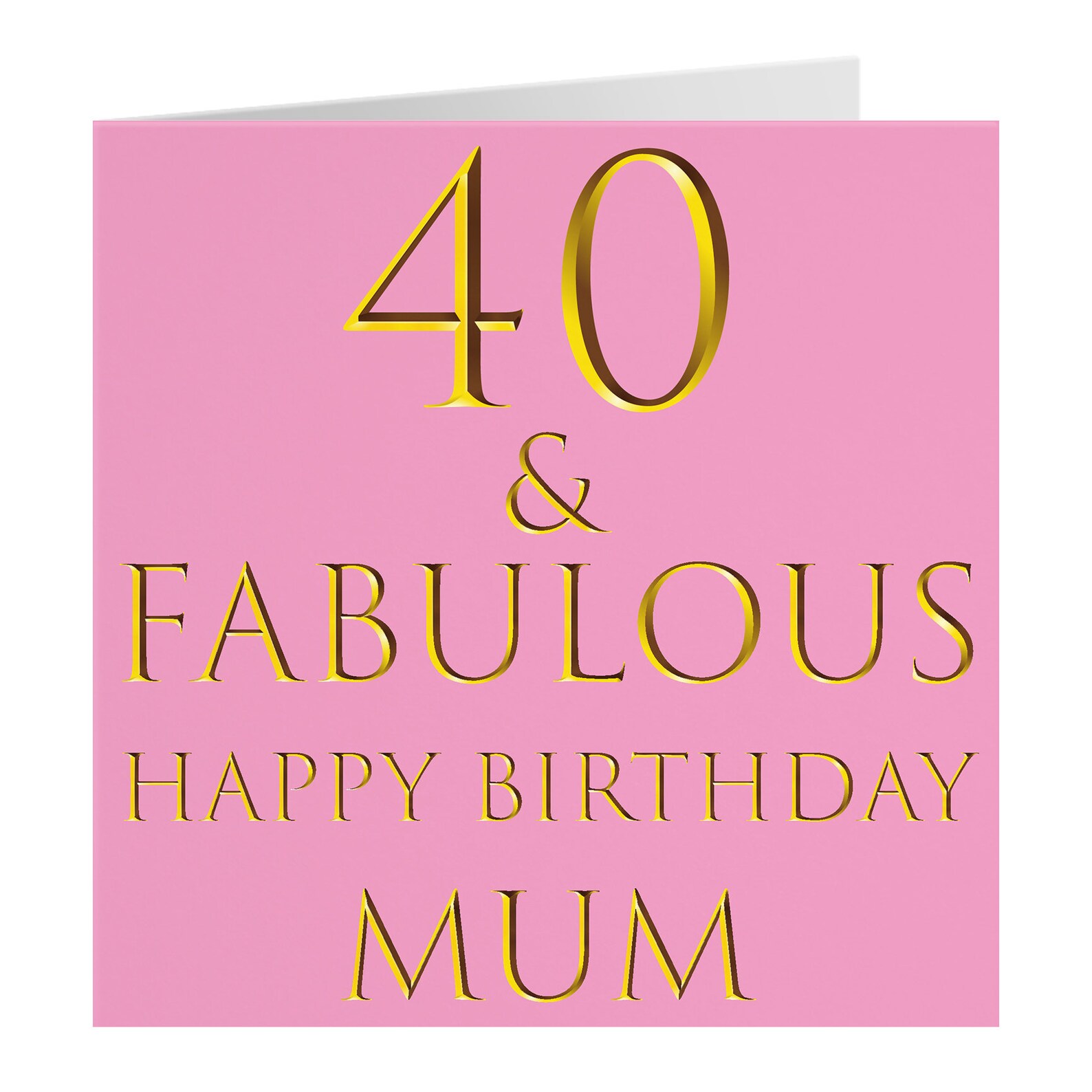 Mum 40th Birthday Card '40 & Fabulous' 'happy - Etsy