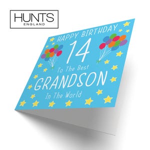 Grandson 14th Birthday Card - Happy Birthday - 14 - to the Best ...