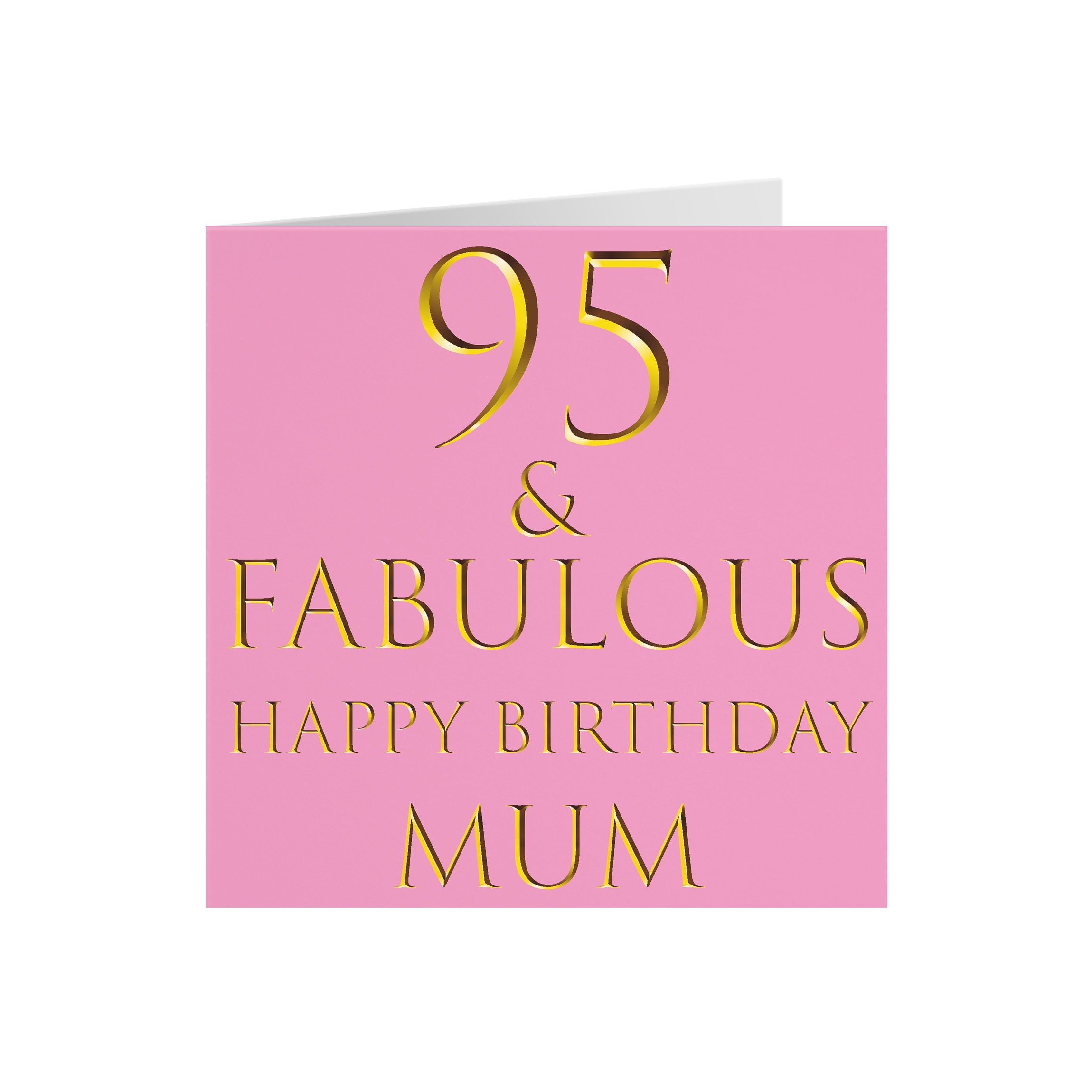 Mum 95th Birthday Card 95 & Fabulous Happy Birthday Mum - Etsy UK
