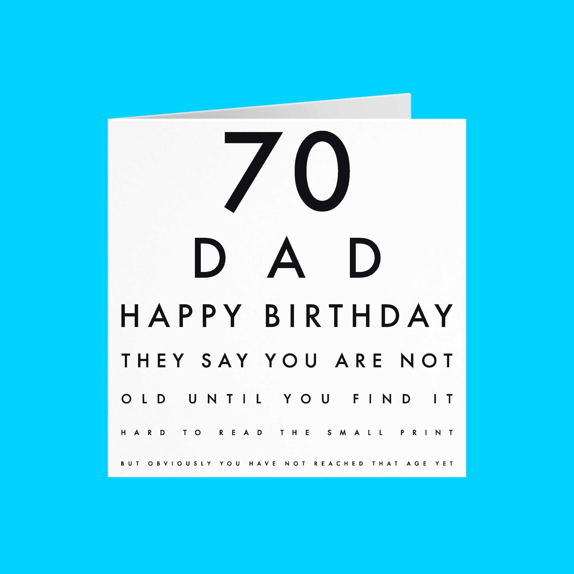 Dad 70th Humorous Birthday Card 70 Dad They Say You Are Etsy Dad 70th Humorous Birthday Card 70 Dad They Say You Are Etsy