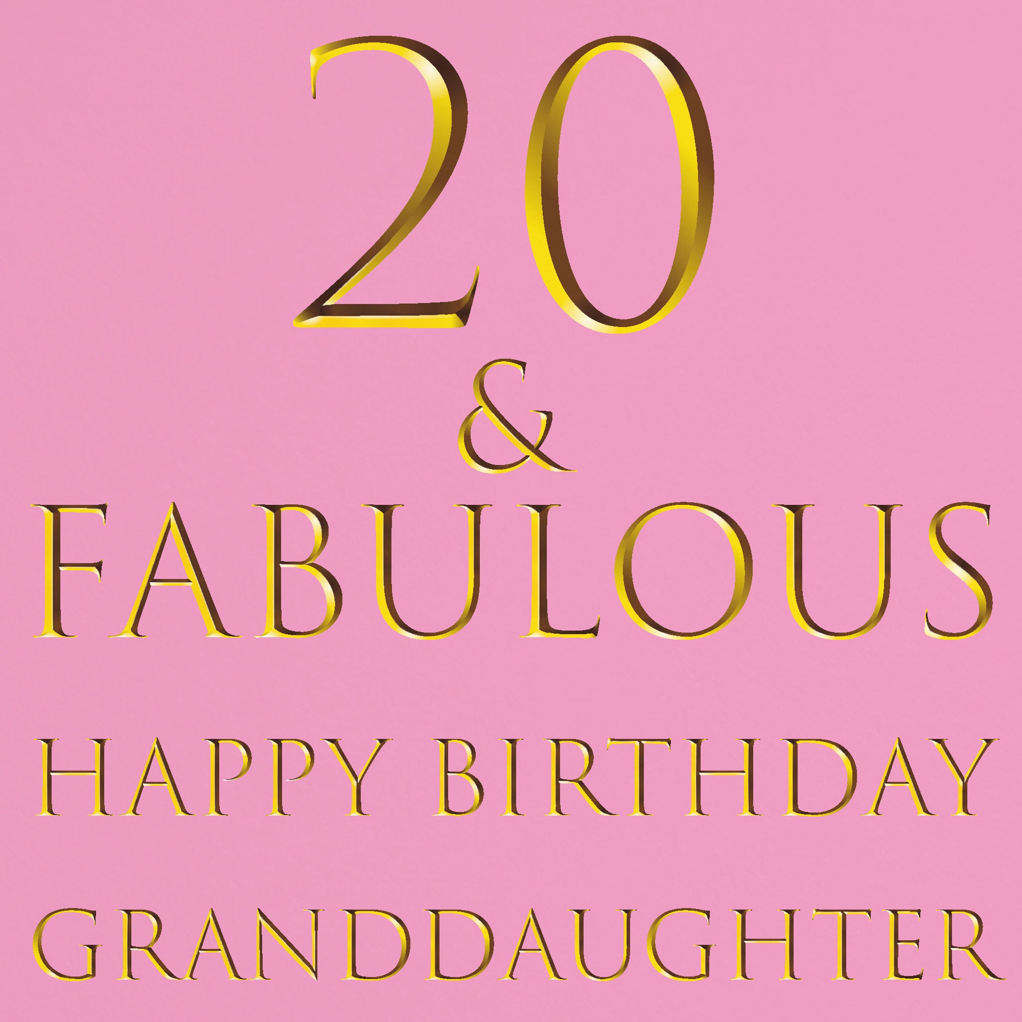Granddaughter 20th Birthday Card 20 Fabulous Happy Etsy UK