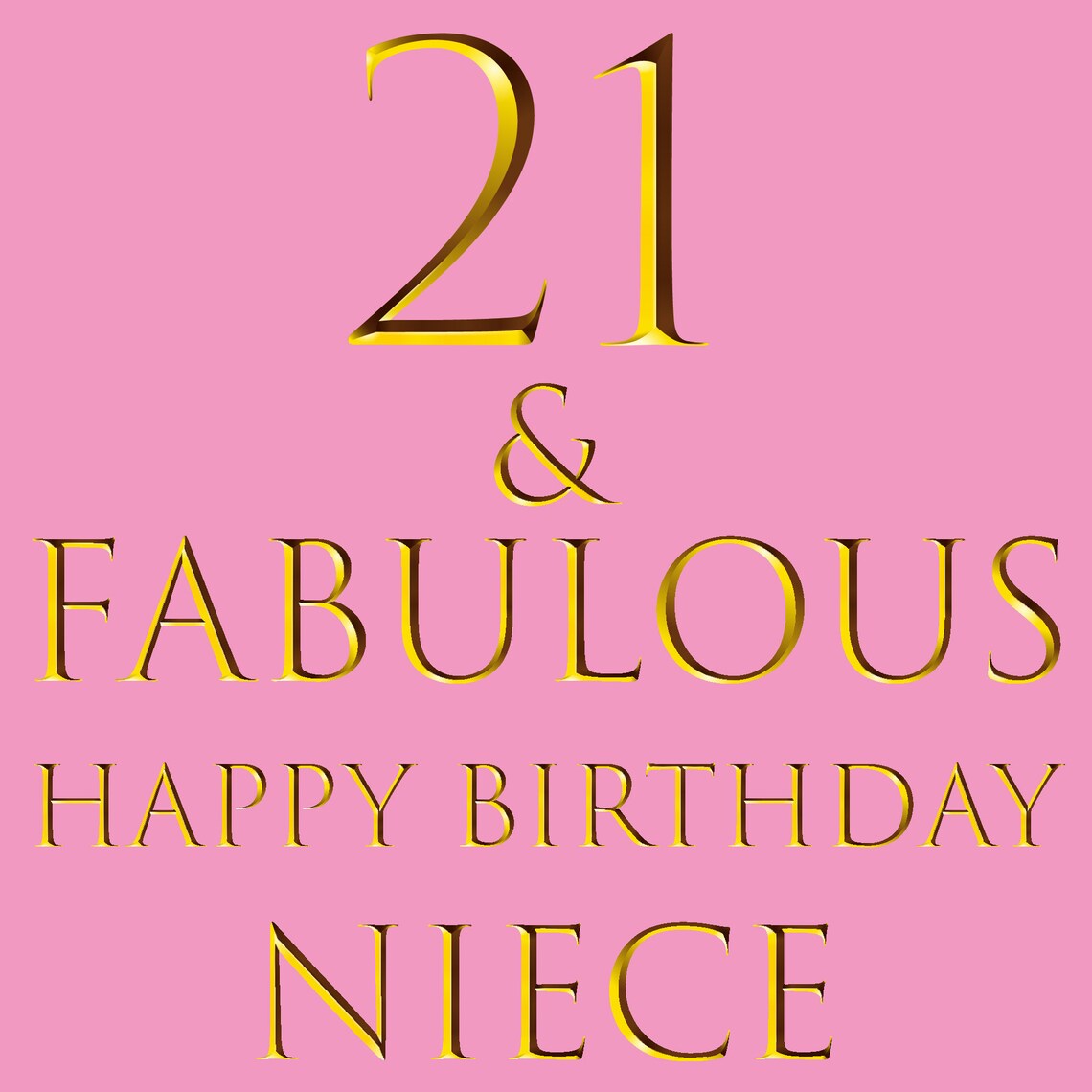 Niece 21st Birthday Card 21 Fabulous Etsy UK