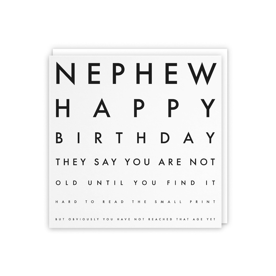 Nephew Funny Joke Birthday Card - They Say You Are Not Old Until You ...