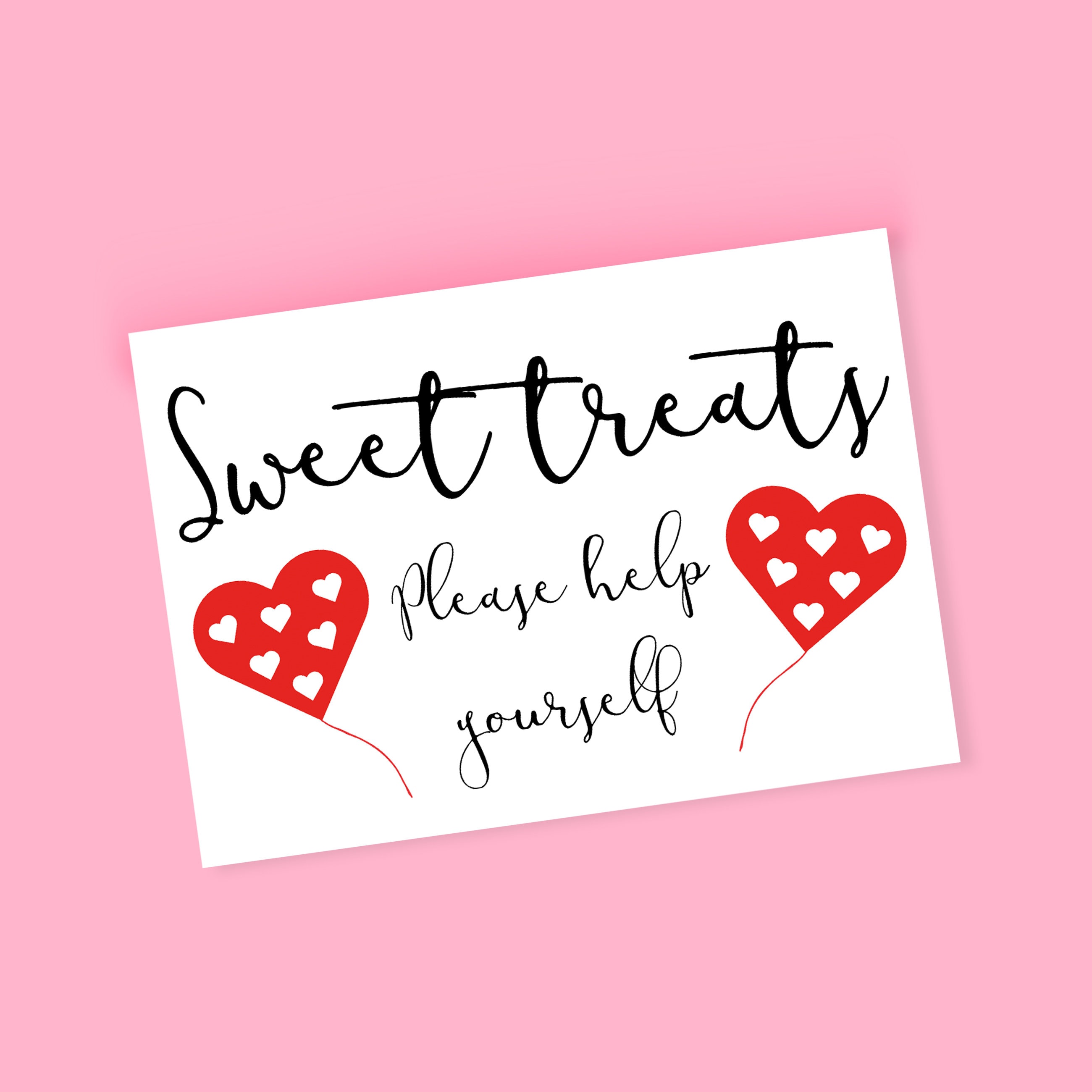 Wedding Sweets Sign Sweet Treats Please Help Yourself | Etsy